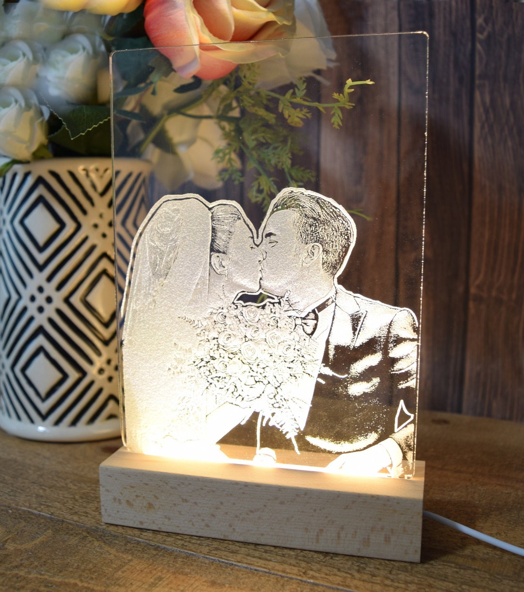 Personalized LED Lamp With Your Photo. Custom Christmas Gift. - Etsy