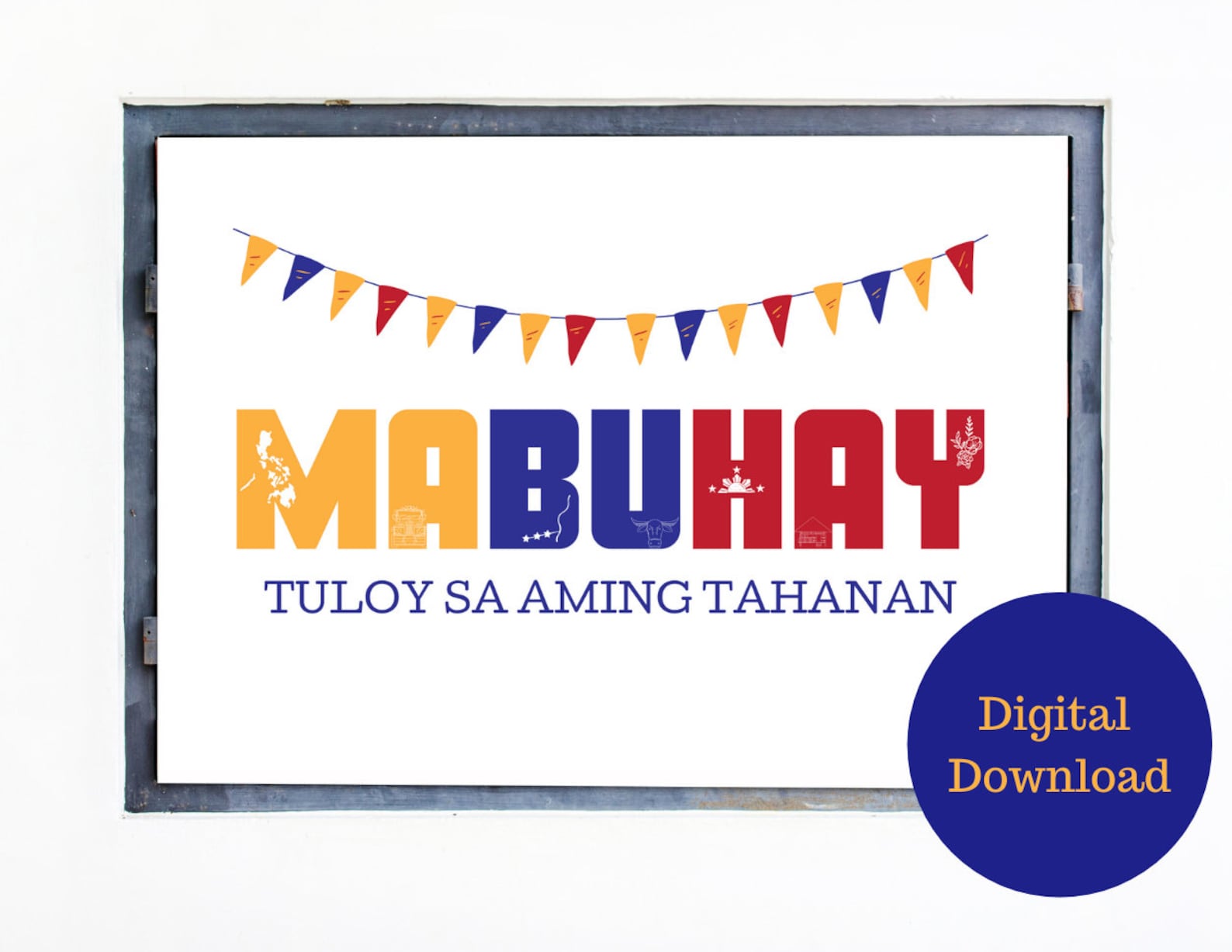 Mabuhay Filipino Poster Home Wall Decor Philippines | Etsy