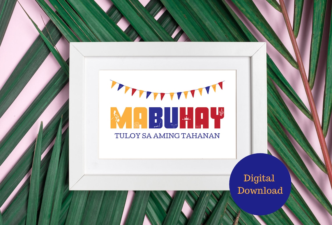 Mabuhay Filipino Poster Home Wall Decor Philippines | Etsy