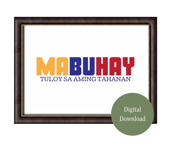 Filipino Art Mabuhay Welcome Sign - Etsy