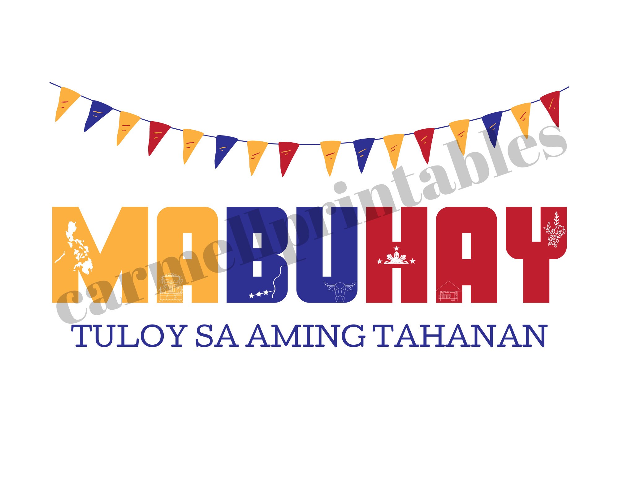 Mabuhay Filipino Poster Home Wall Decor Philippines | Etsy