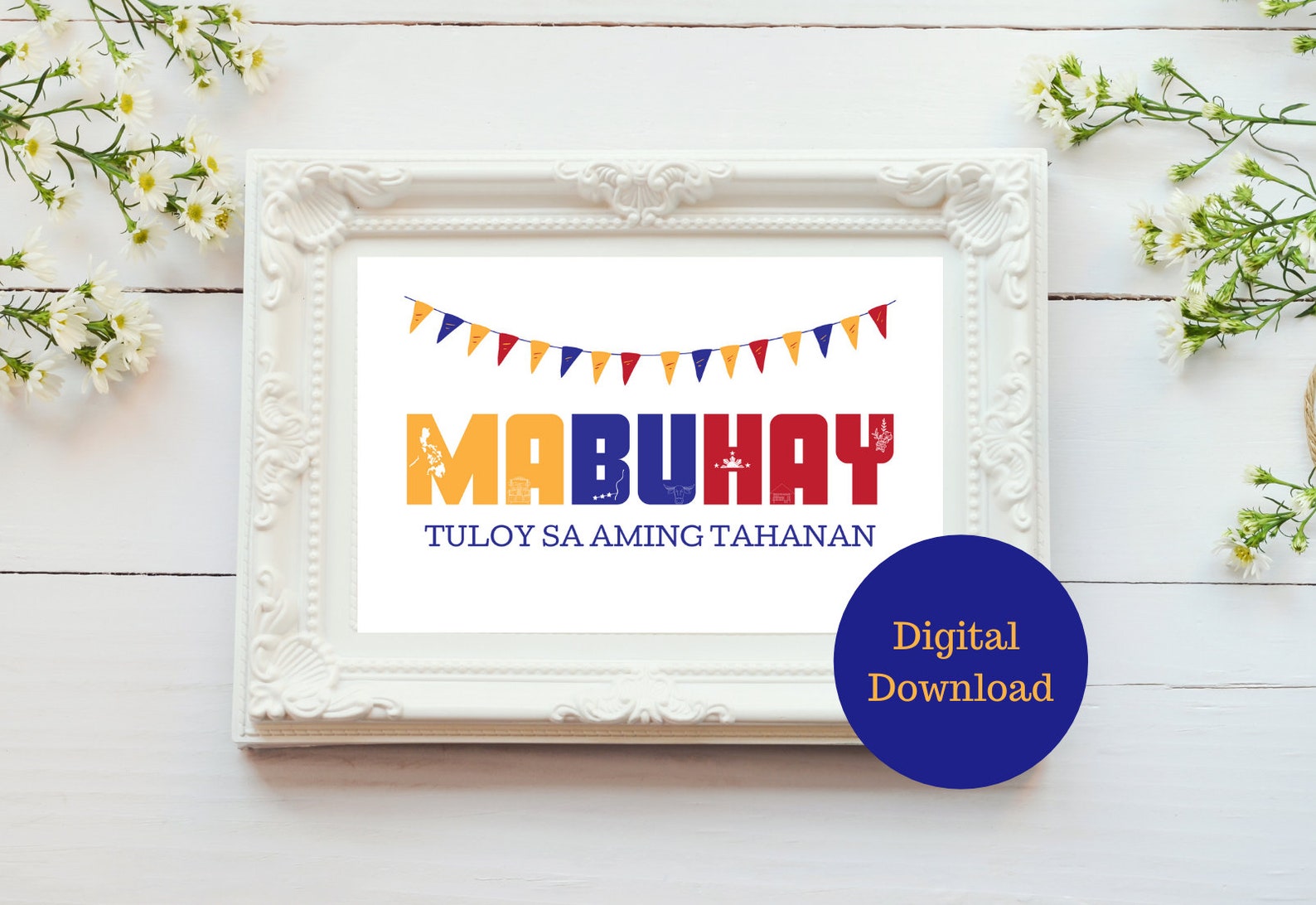 Mabuhay Filipino Poster Home Wall Decor Philippines | Etsy