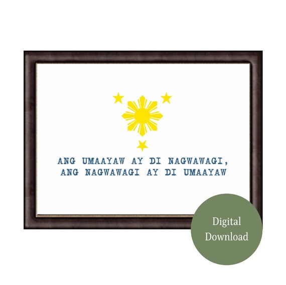 Filipino Wall Art Filipino Art Tagalog Pinoy | Etsy