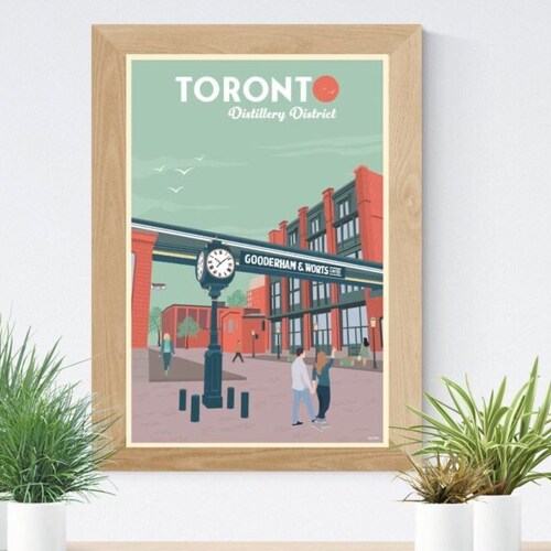 TORONTO POSTER Vintage Travel Poster Minimalist Art Prints - Etsy Canada
