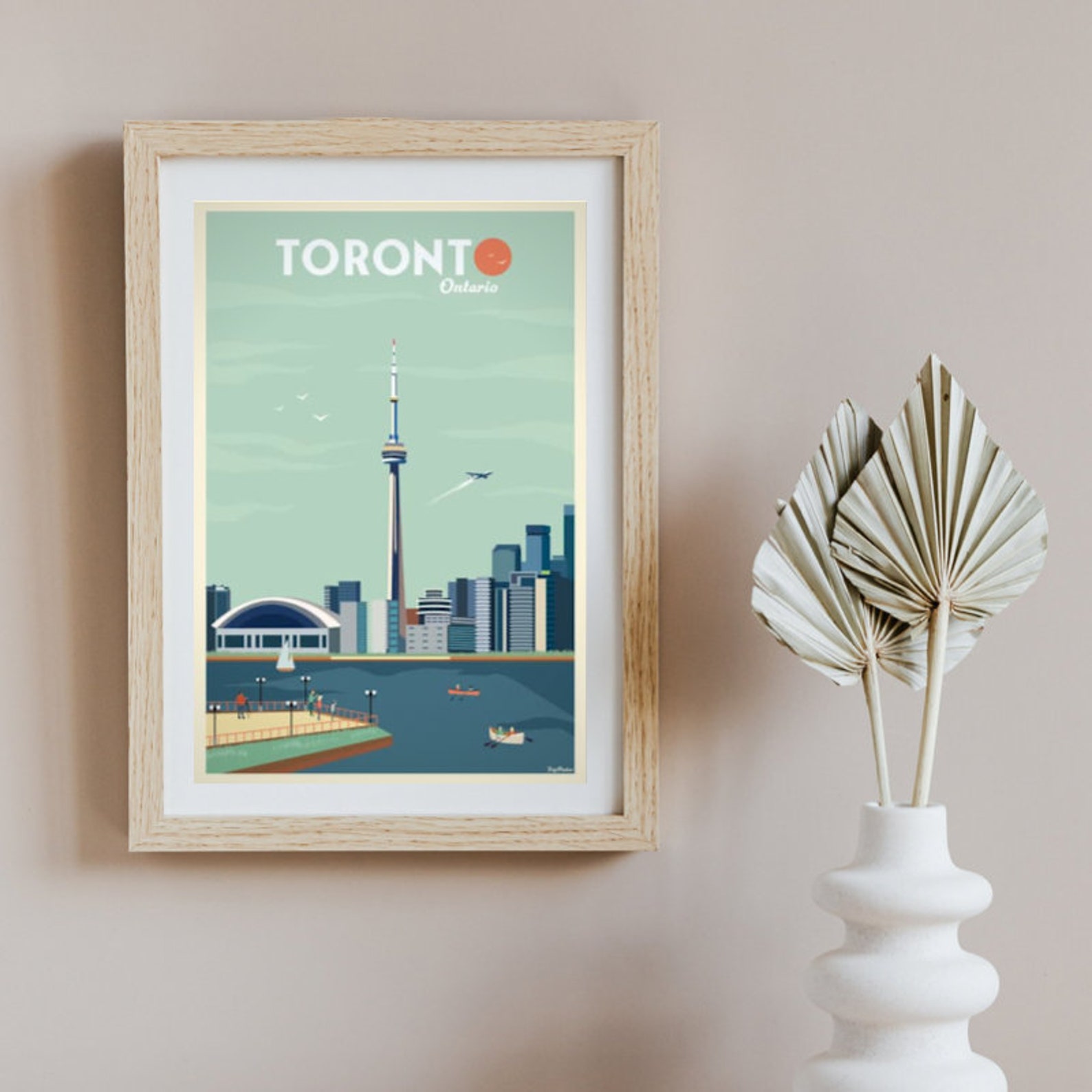 TORONTO POSTER- Vintage Travel Poster - Minimalist Art Prints | Travel ...