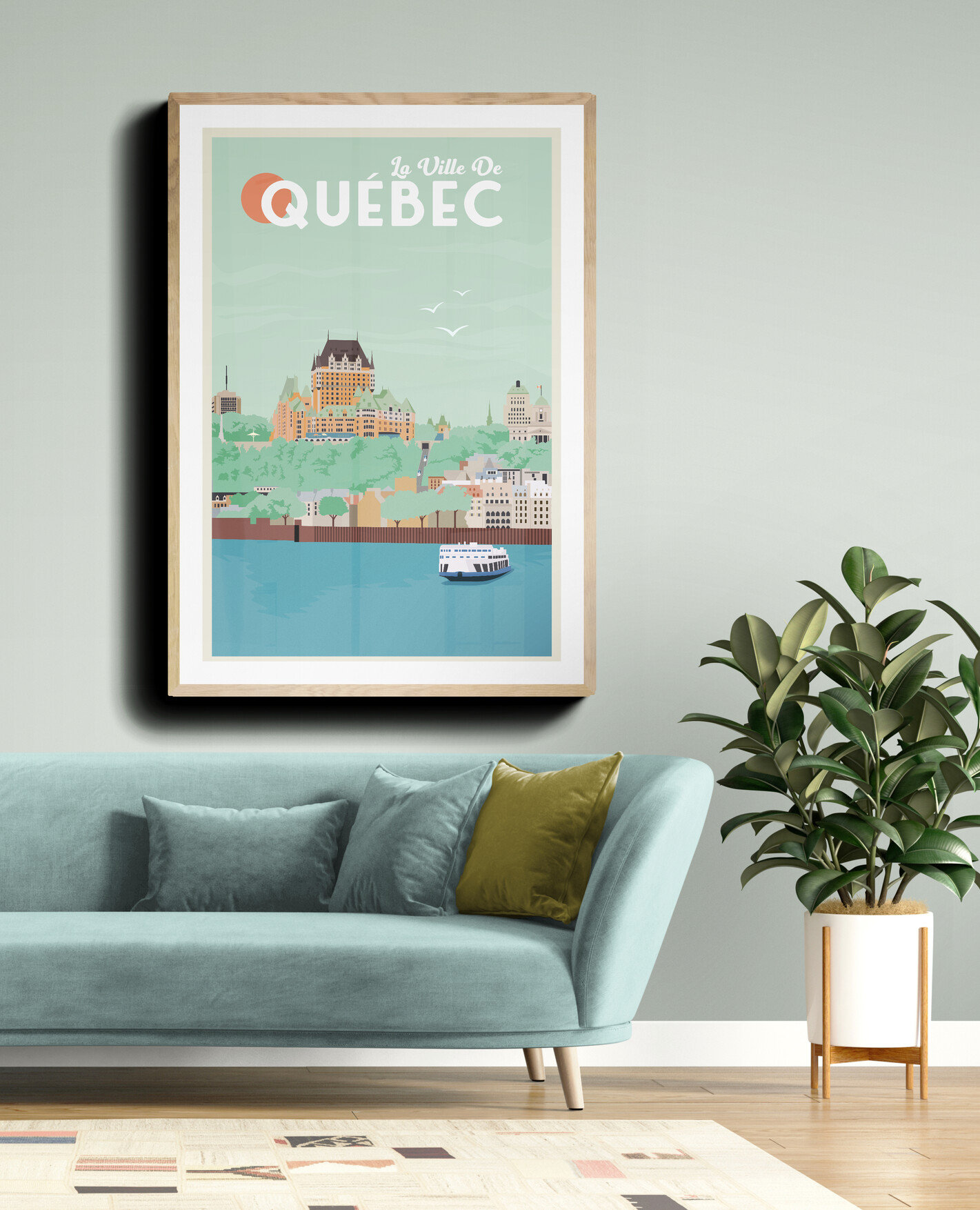 Prints Poster de la Ville de Québec Vintage Travel Poster Travel Gifts ...