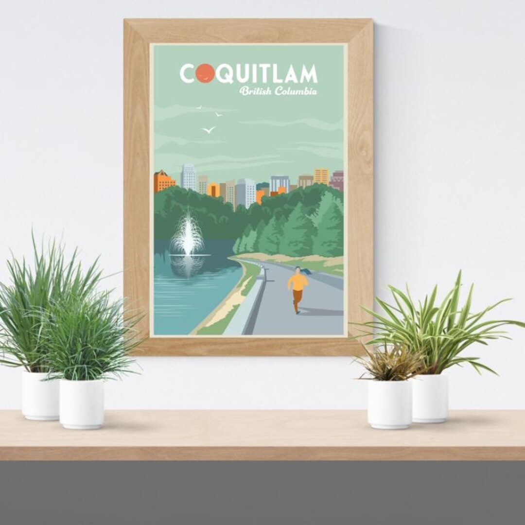 COQUITLAM POSTER- Vintage Travel Poster - Minimalist Art Prints ...