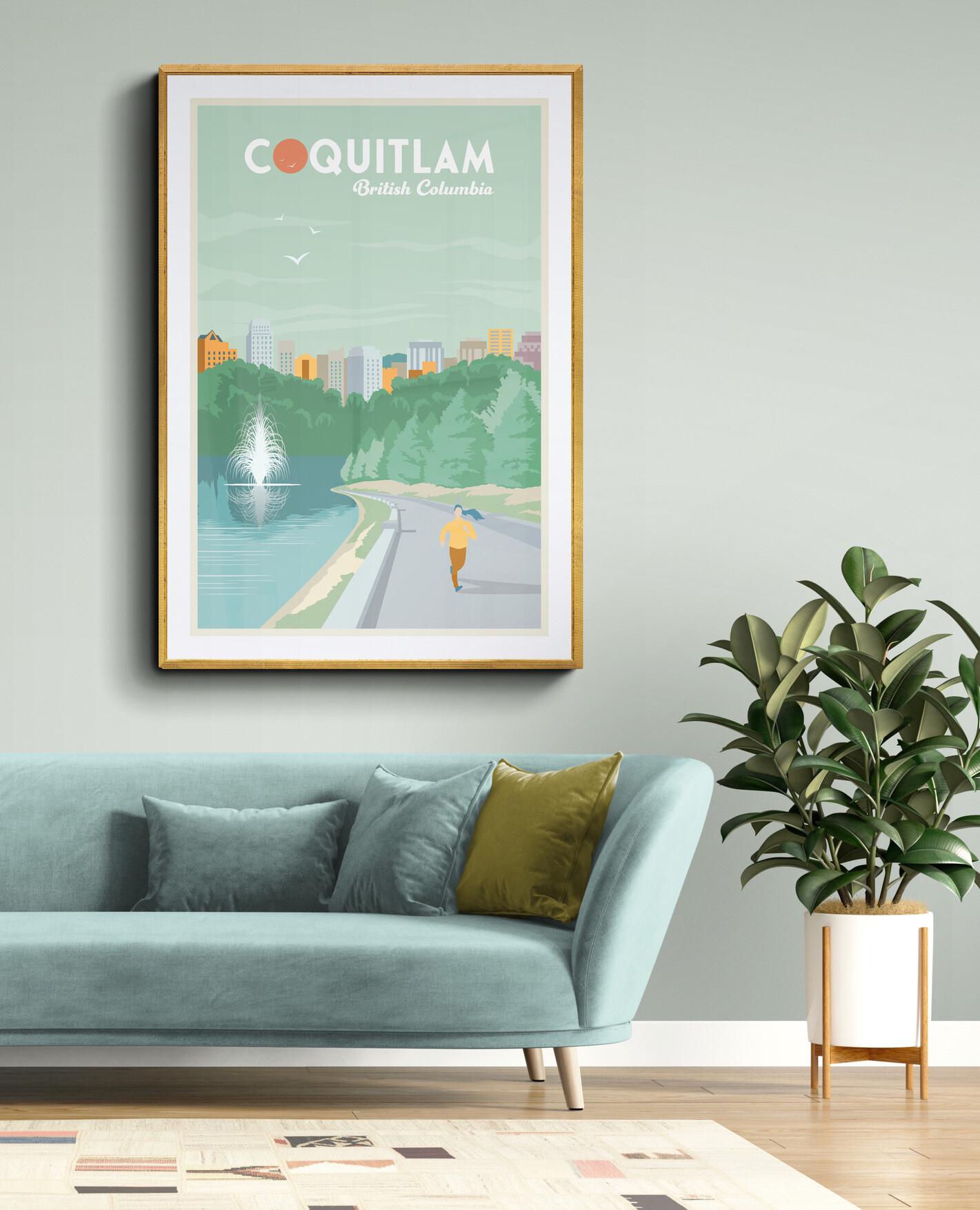 COQUITLAM POSTER- Vintage Travel Poster - Minimalist Art Prints ...