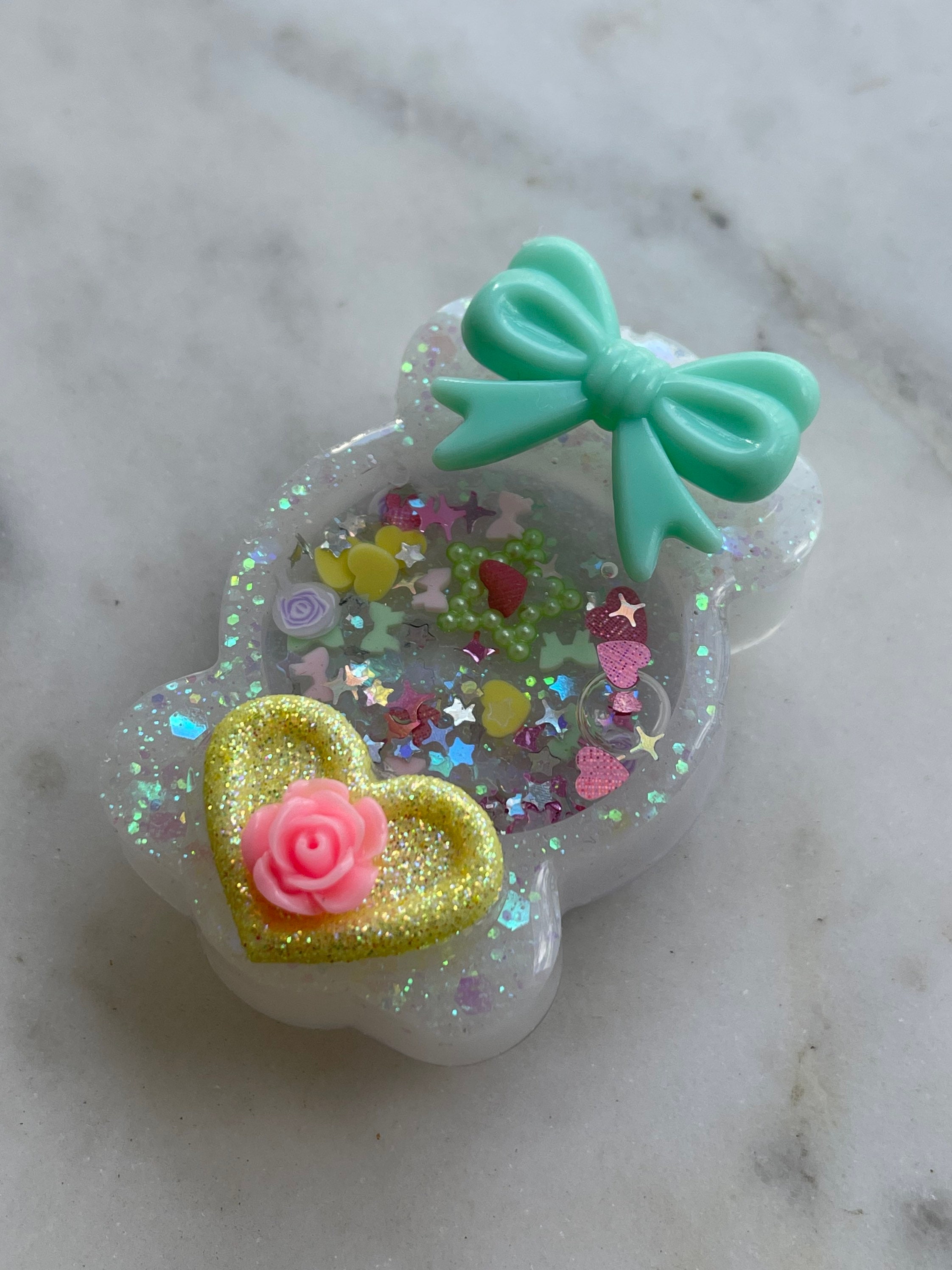 White Holographic Shaker Charm - Etsy