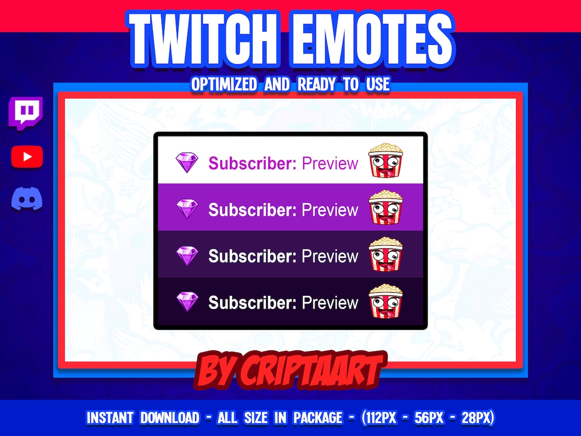 Dumb Popcorn Twitch Emotes, Derp Emoji, Cinema Food Icon, Mocking ...