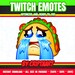 Taco Crying Twitch Emote, Sad Emoji, Mexican Fast Food, Channel Poins ...