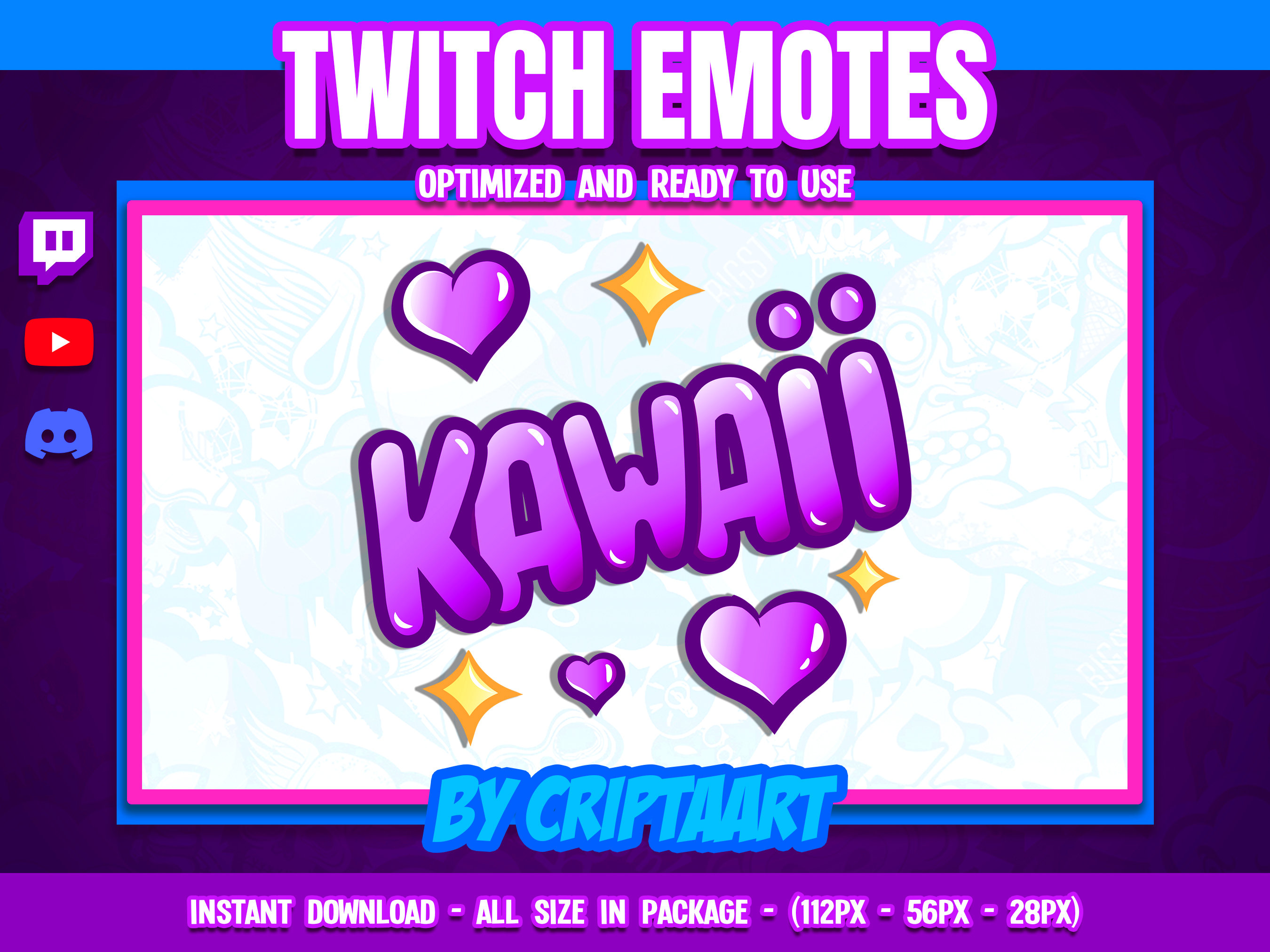 Kawaii Twitch Emotes, Otaku Sub Emoji, Anime, Japanese Phrases, Cute ...