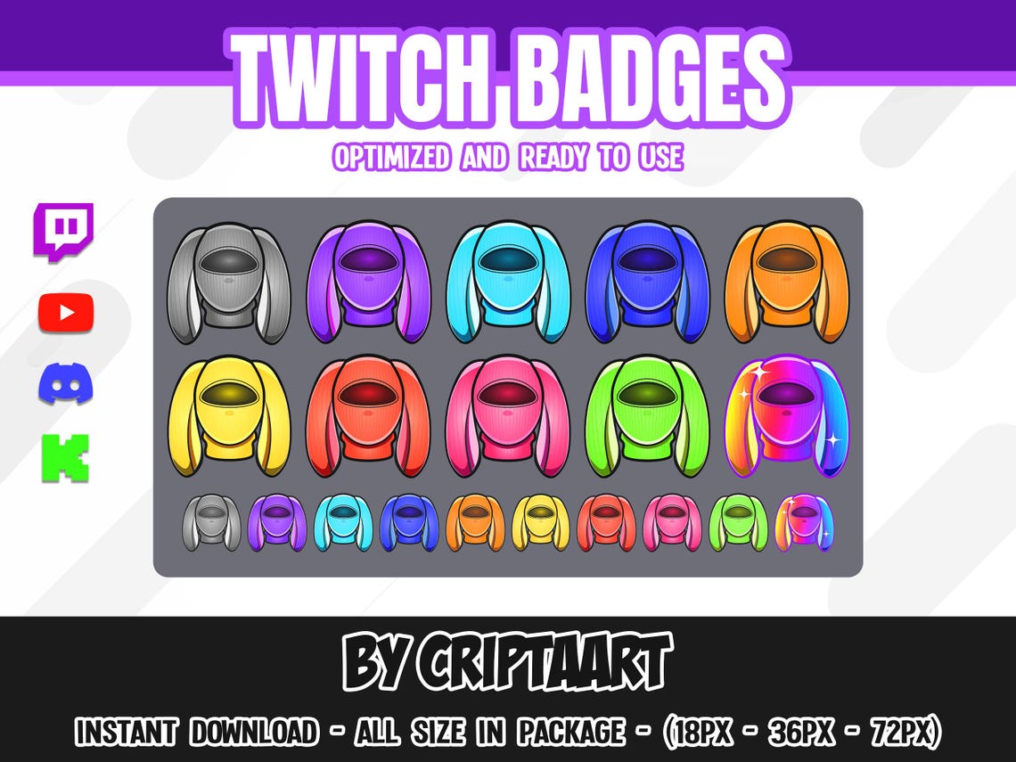 Balaclava Baddies Twitch Badges - Bunny, Aesthetic, Subscriber ...