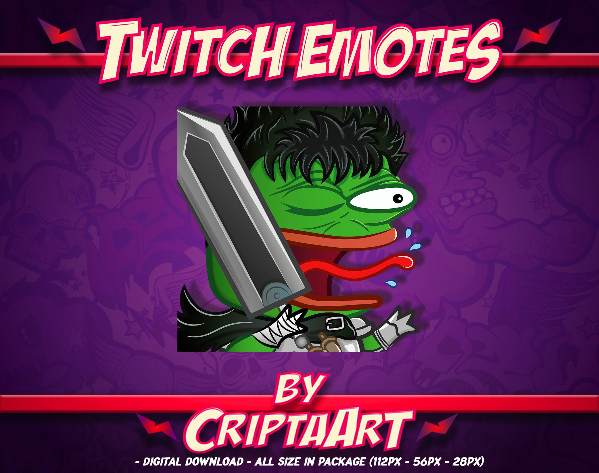 Twitch Emote / Discord / Pepe frog emotes / Pepe frog anime / - Etsy España