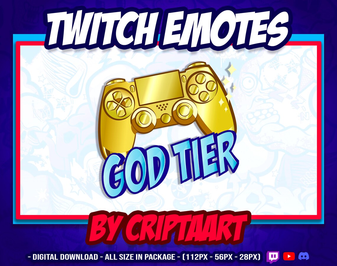 Twitch Emote / God tier Joystick / Emote Joystick / Gamer Emote - Etsy ...