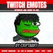 Pepe Frog Cringe Twitch Emote, Serious Monkas, Channel Points Anime ...