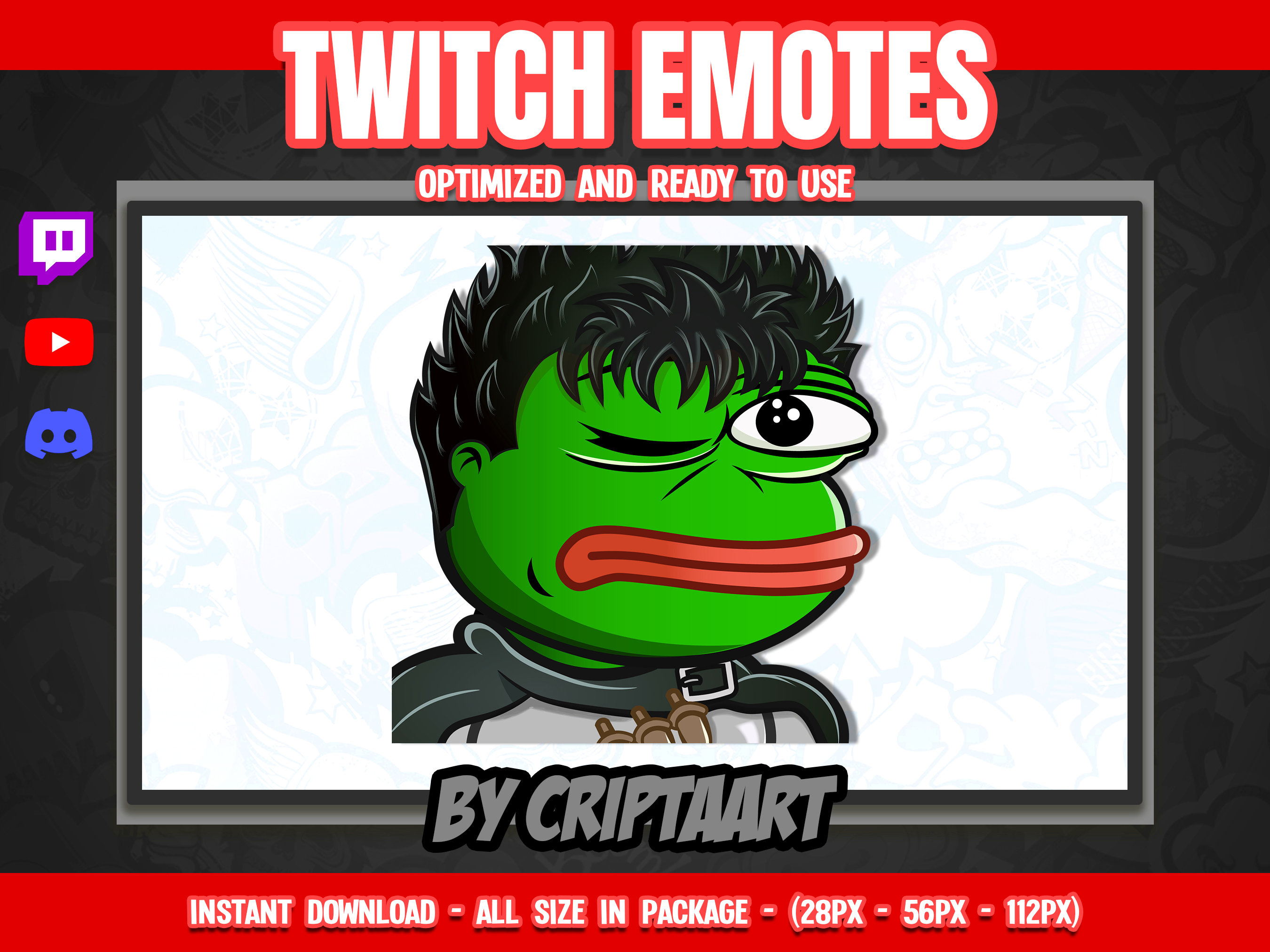 Pepe Frog Cringe Twitch Emote, Serious Monkas, Channel Points Anime ...