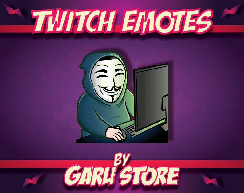 Twitch Emote / Discord / Hacker Emote / Anonymous Emote / PNG | Etsy