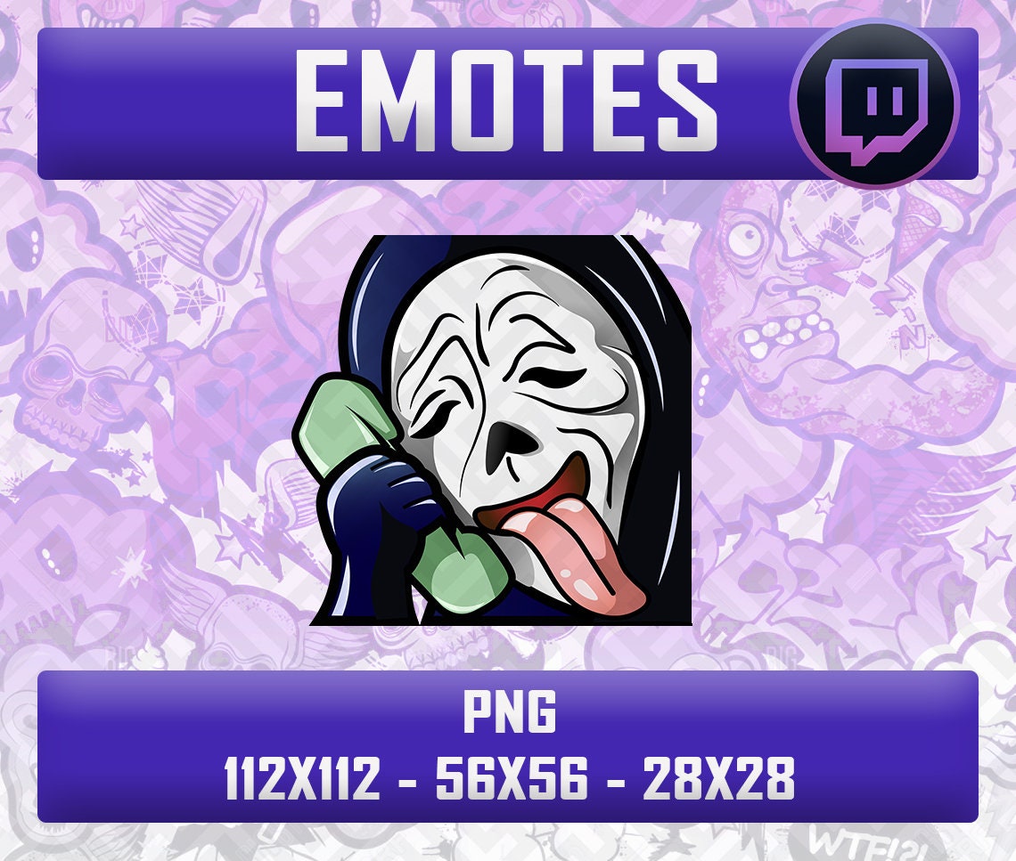 Emotes Twitch / Scream / Discord / Ghost Face RIP / Movie / | Etsy