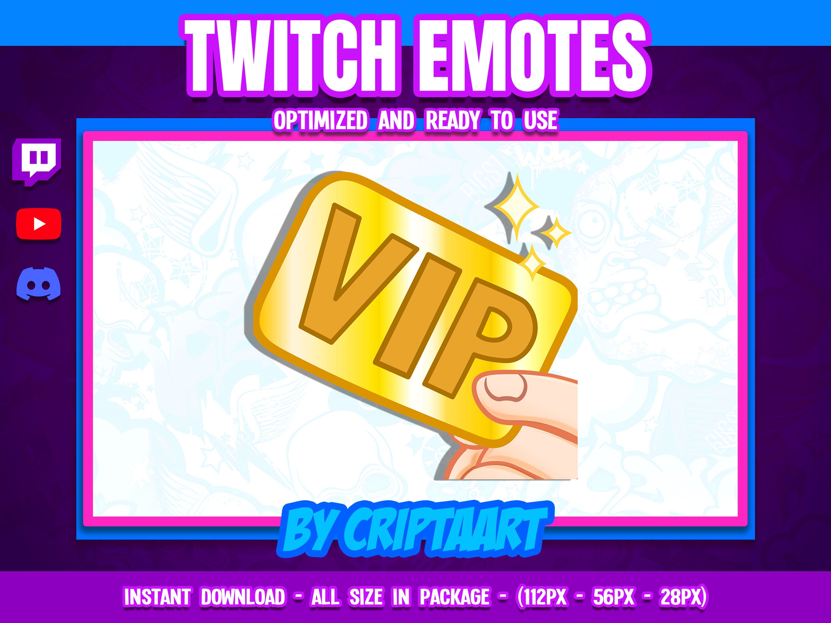 Twitch Emote / VIP /discord / Emote Subs / Subscribers / Stream - Etsy