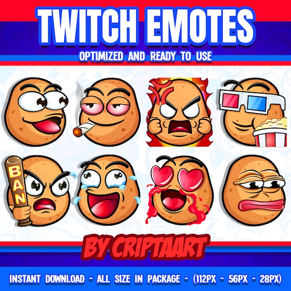 Potato Rage Twitch Emote - Etsy