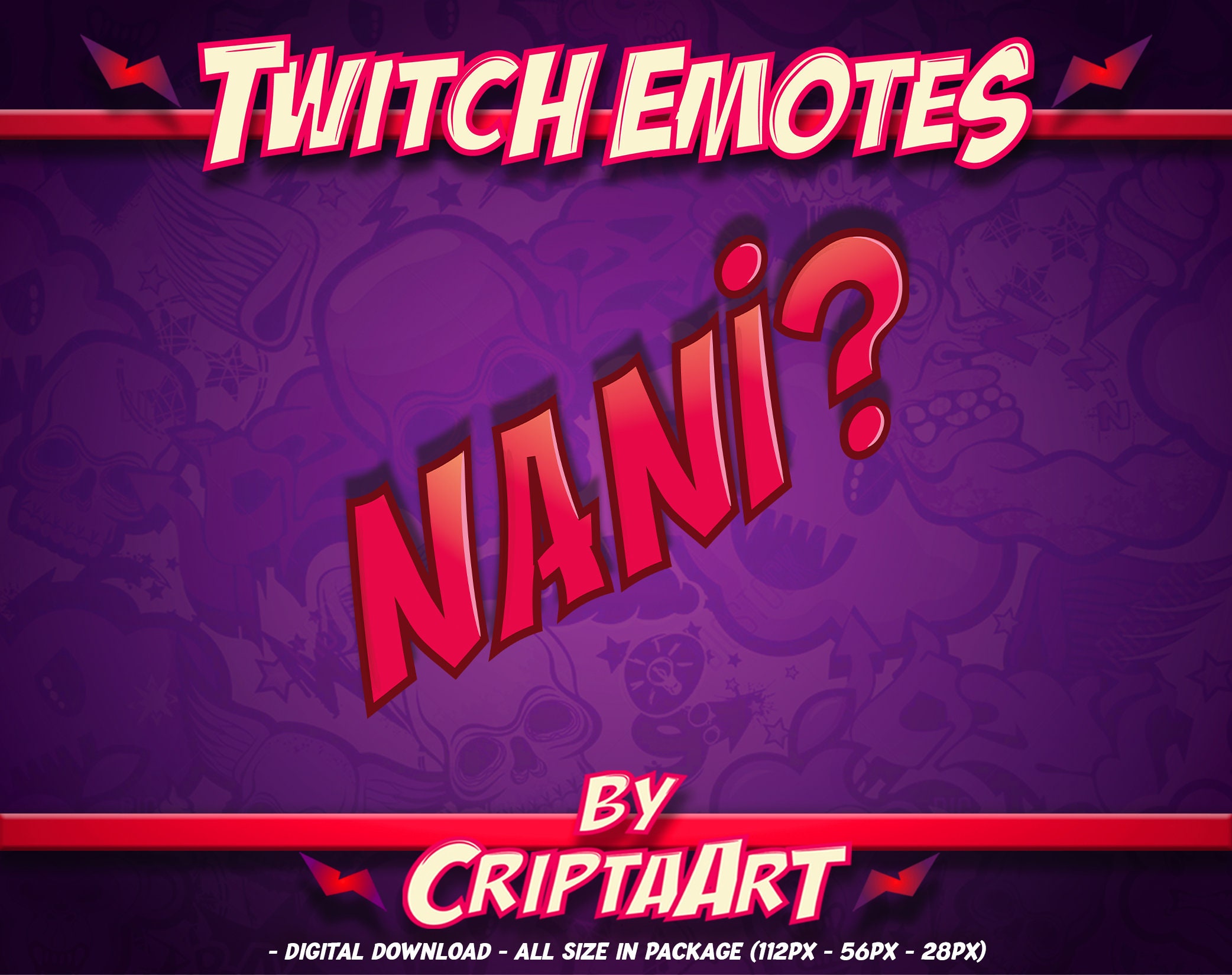 Twitch Emotes / Discord / Nani / PNG - Etsy España