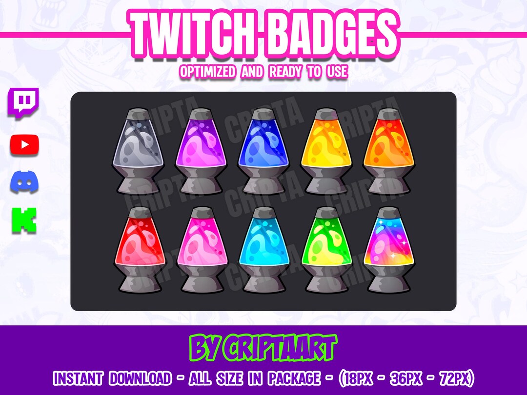 Lava Lamp Twitch Badges, Light, Aesthetic, Aesthetic Retro Streamer ...