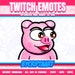 Pig Pog Twitch Emote, Pogger Meme Emoji, Amazed, Cute Icons for Stream ...