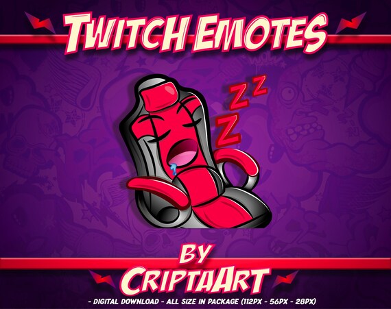 Twitch Emote / Chair Gamer / Chair Stream / Sleeping Emote - Etsy