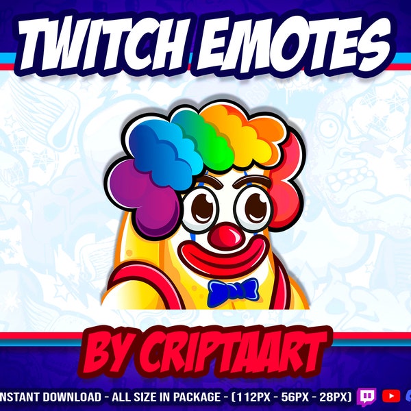 Clown Twitch Emote - Etsy