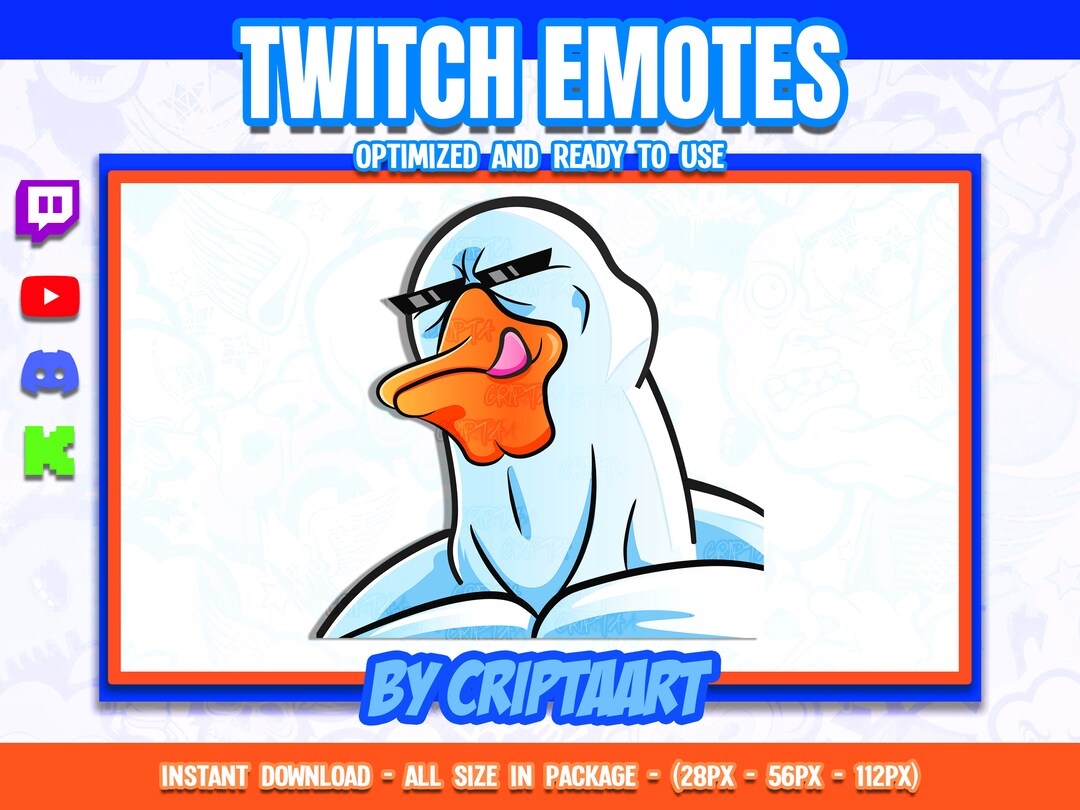 Duck Giga Chad Twitch Emote, Goose, Strong Buff, Yes Daddy, Funny ...
