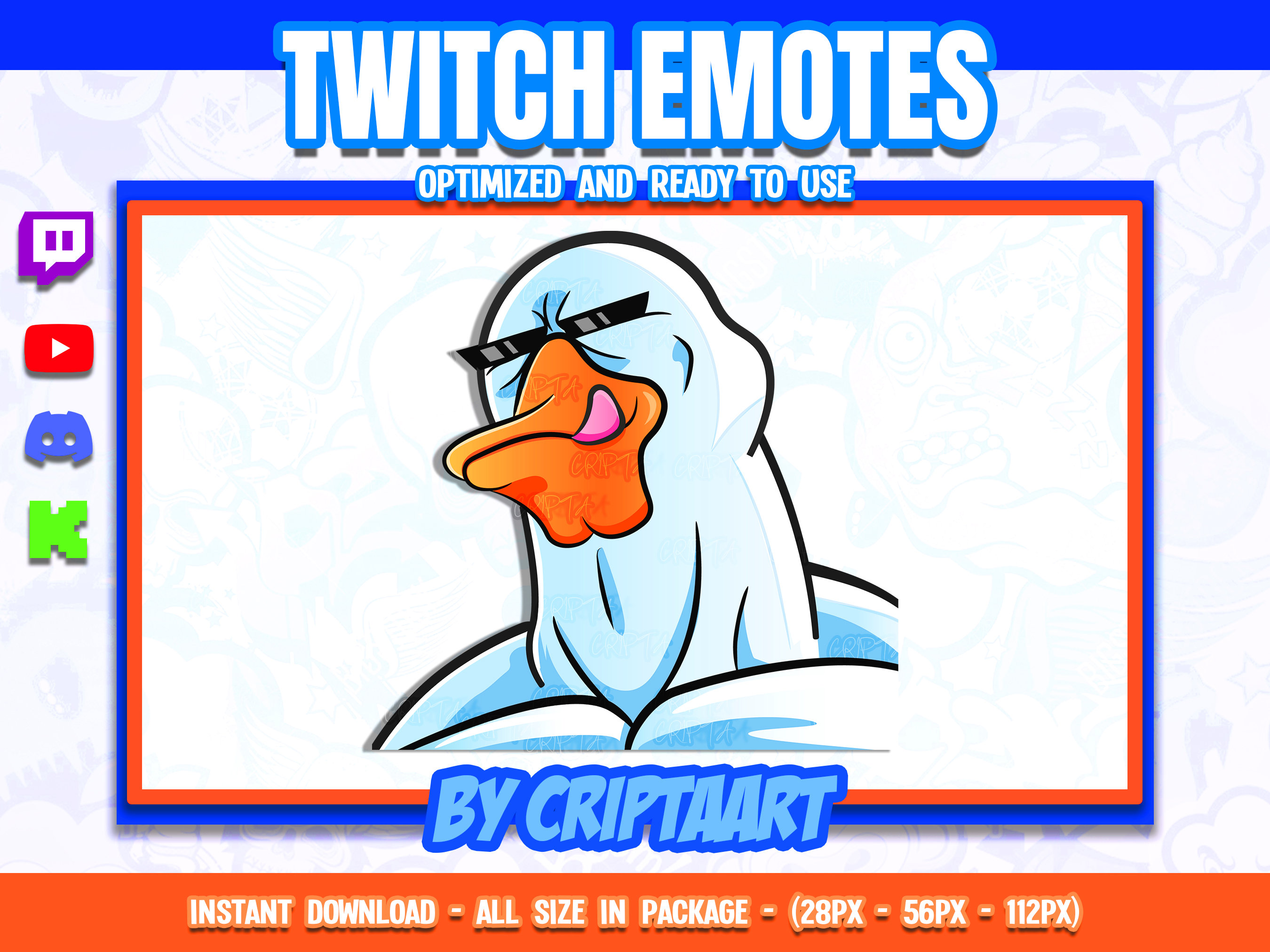 Duck Giga Chad Twitch Emote, Goose, Strong Buff, Yes Daddy, Funny ...