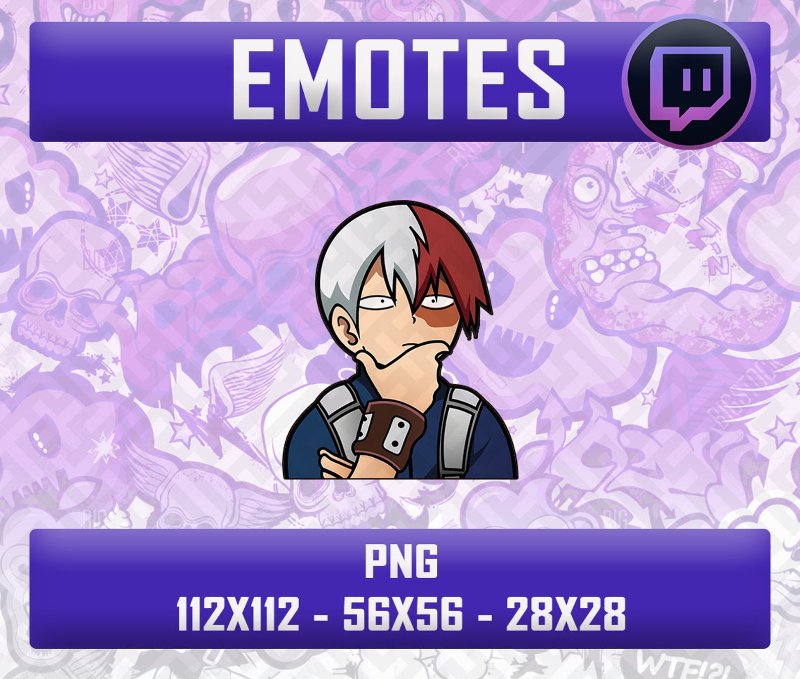 Emotes twitch / Discord / Shoto Todoroki / Boku no Hero / My | Etsy