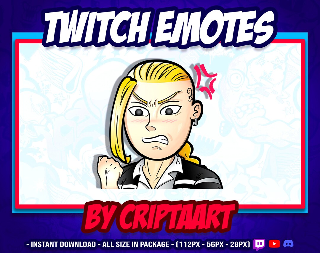 Twitch Emote / Discord / Rage / Angry Emote / Blond Boy - Etsy