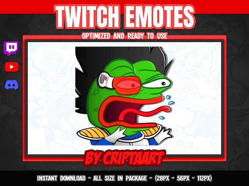 Twitch Emote / Discord / Pepe frog emotes / Pepe frog anime / Rage ...