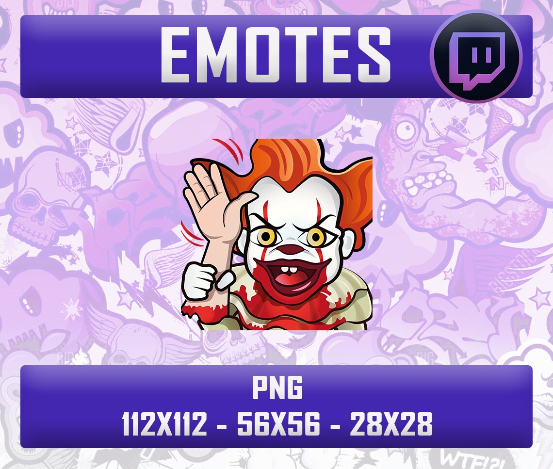 Emotes Twitch / Discord / IT / Pennywise / Horror / Halloween | Etsy