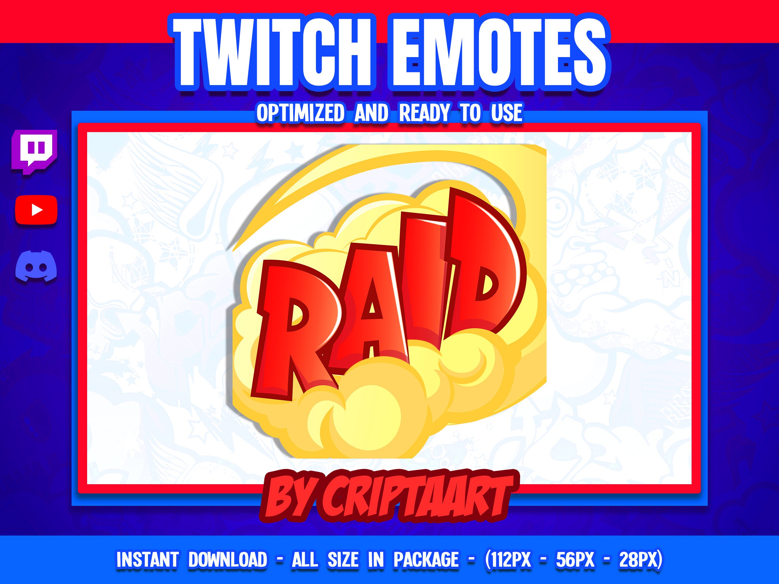 Cloud Raid Twitch Emote, Kawaii Emoji, Anime, Stream Graphics, Stream ...