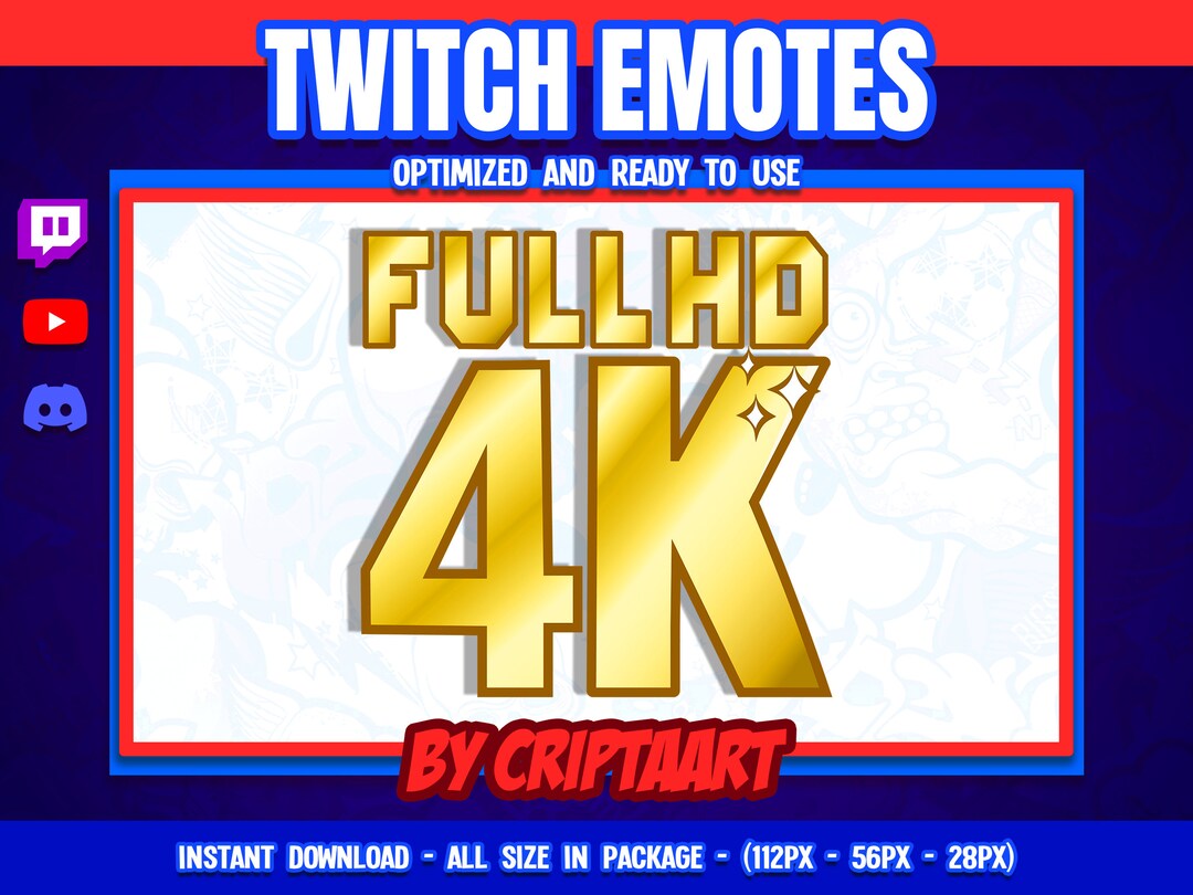 Full HD 4K Twitch Emote Gameplays Reaction Stream Video HD - Etsy
