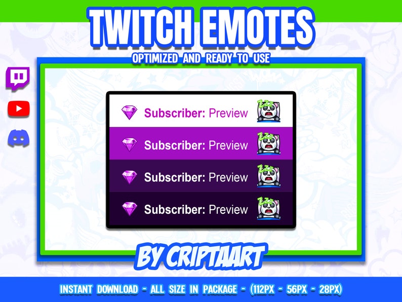 Sleepy Panda Emote Chibi Twitch Cute Cozy Emoji ZZZ Graphic - Etsy