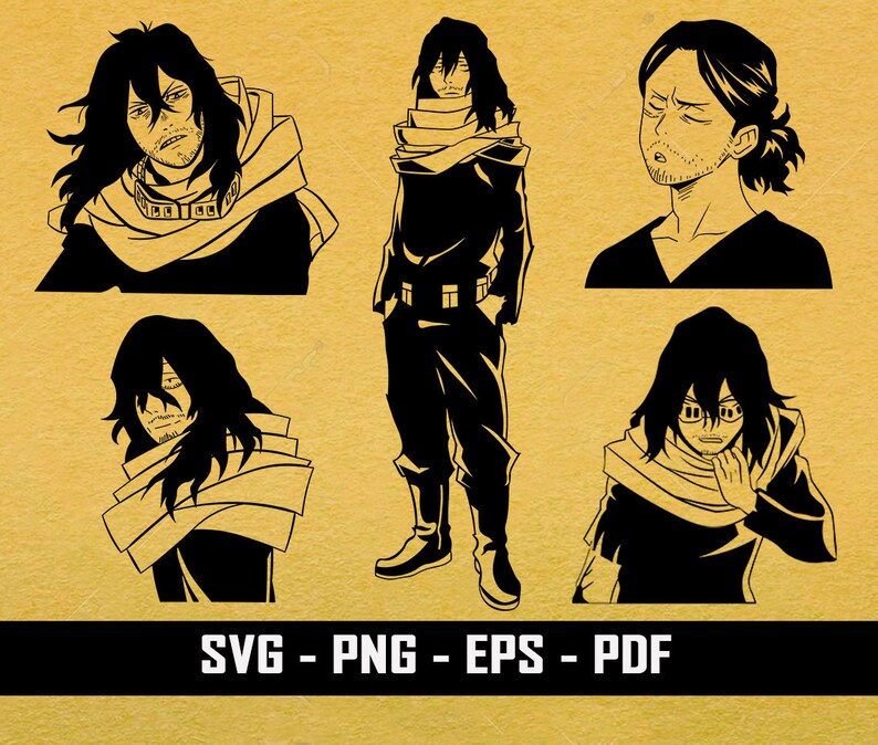 Shota Aizawa / My Hero Academia / Boku no Hero / Vector / svg | Etsy España