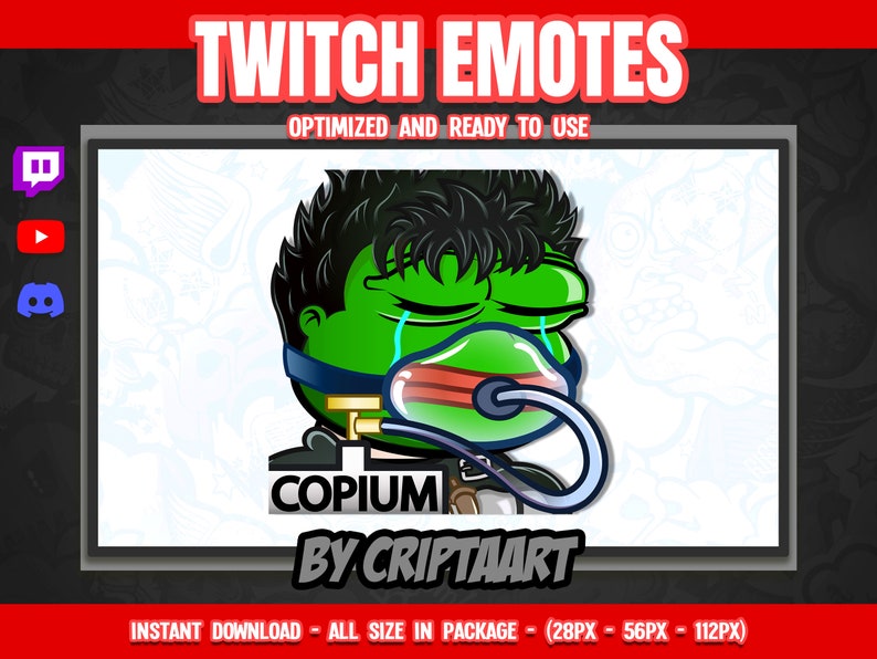 Pepe Frog Copium Twitch Emote, Monkas Anime, Channel Points Meme ...