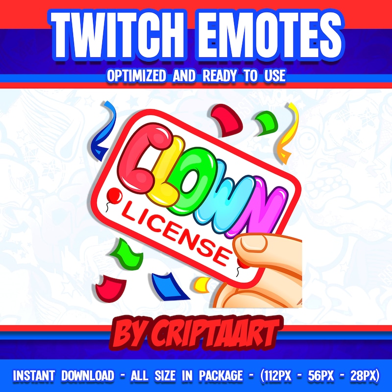 Clown emote twitch - Etsy.de
