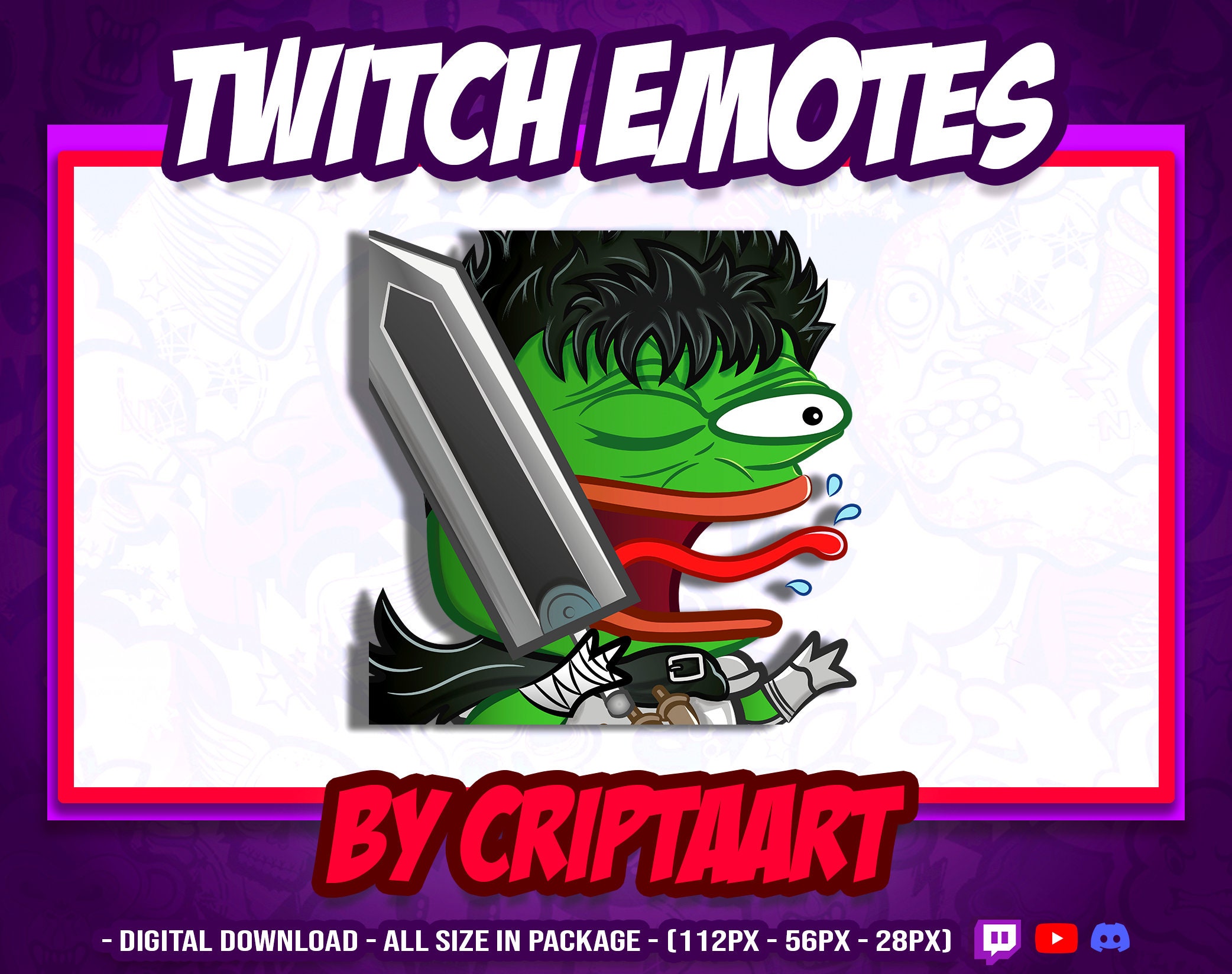 Twitch Emote / Discord / Pepe frog emotes / Pepe frog anime / - Etsy España
