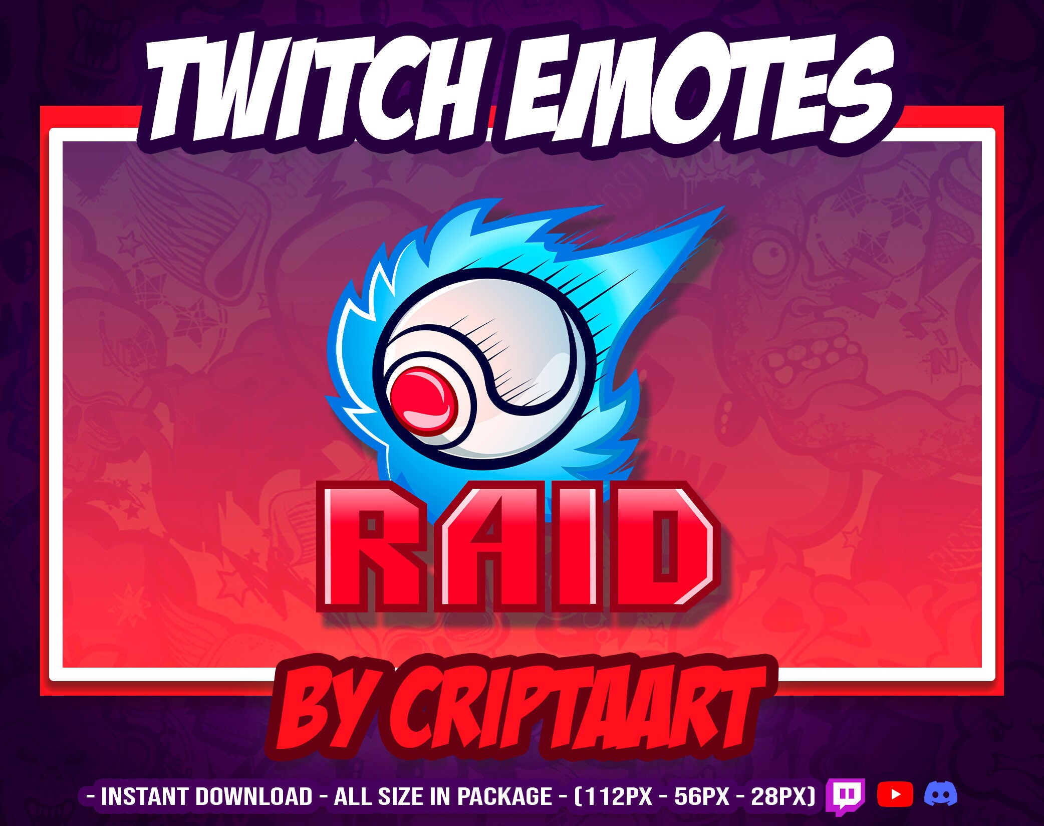 Rocket Raid Twitch Emote, Ufo Raid Sub Emoji, Text Icon, Items for ...