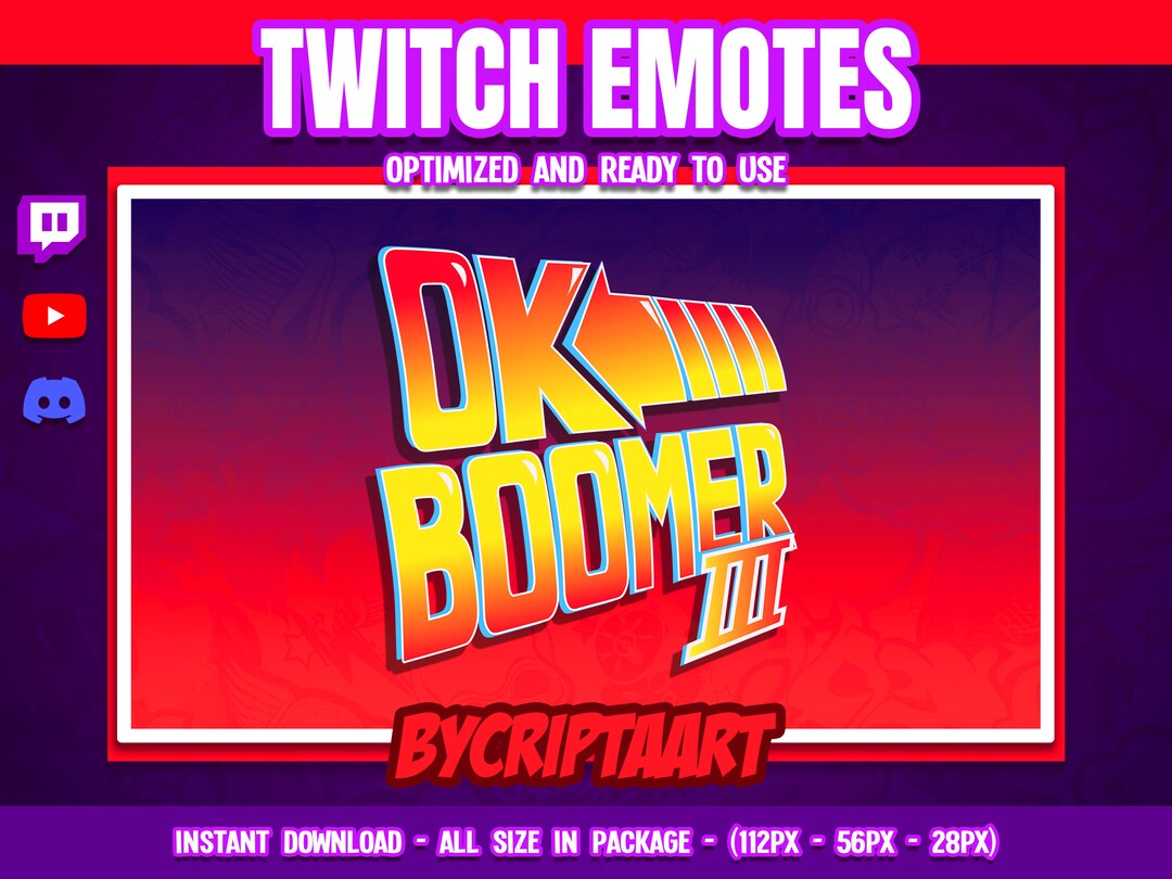 Ok Boomer Twitch Emote, Retro Emoji, Channel Points Meme / Stream ...