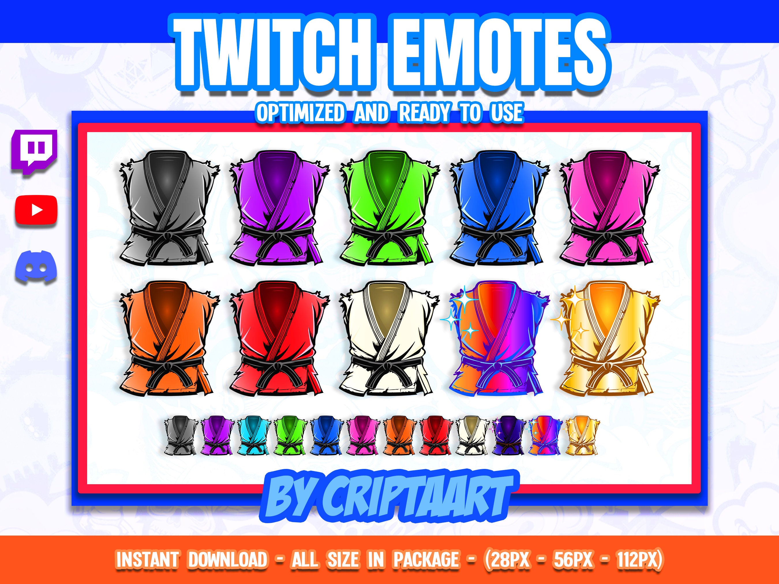 Shoto Gi Twitch Badges / Belt, Fighting Karate, Cheers, Subscriber ...