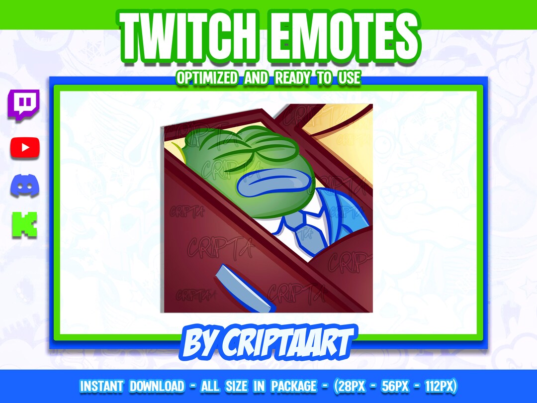 Pepe Frog RIP Emote, Coffin Emoji, Channel Points Meme / Streaming ...