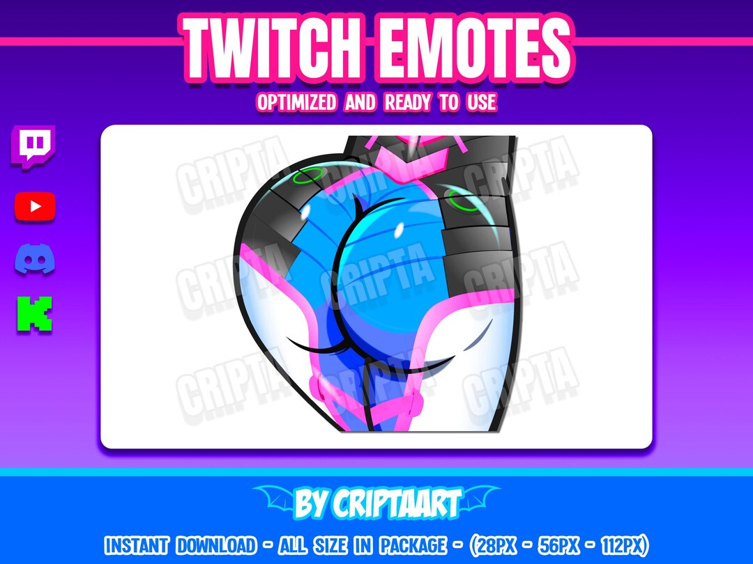 Twitch Emote, Booty Emoji, Thicc, Waifu, Butt, Yes Daddy, Gaming ...