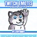Wolf Wave Twitch Emote, Kawaii Waving Emoji, Streamer, Subscribers ...