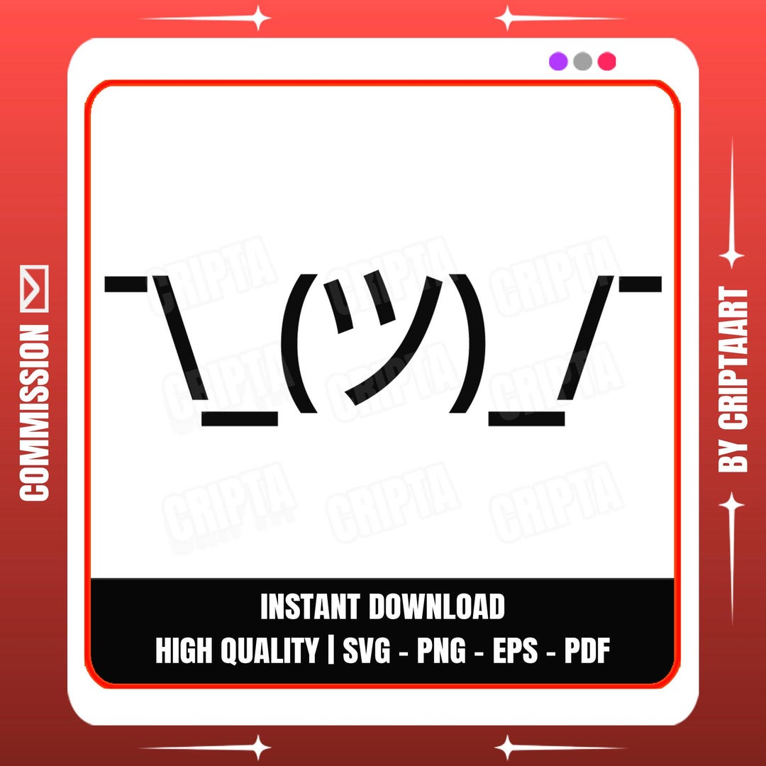 Shrug Emoji SVG & PNG - Cricut Meme Design for Stickers, Tshirts, Mugs ...